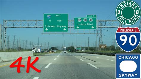⁴ᴷ Indiana Toll Road Chicago Skyway Toll Bridge Westbound [4k Video