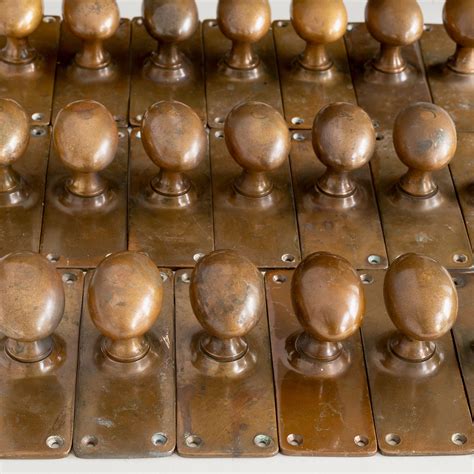 1920s Patinated Rose Brass Door Knobs Lassco Englands Prime