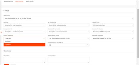 How To Set Print Font Size For Job List And Whether To Print Spell Instruction On Check List Or