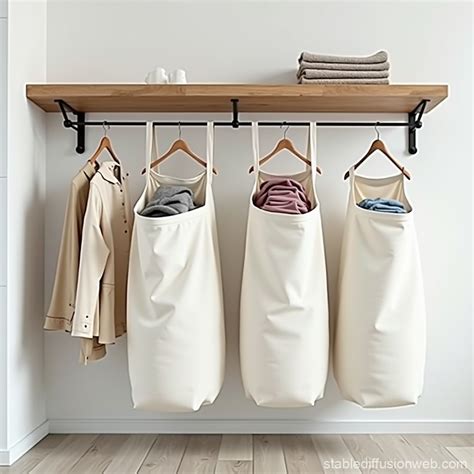 Modern Laundry Bag Storage System Stable Diffusion Online