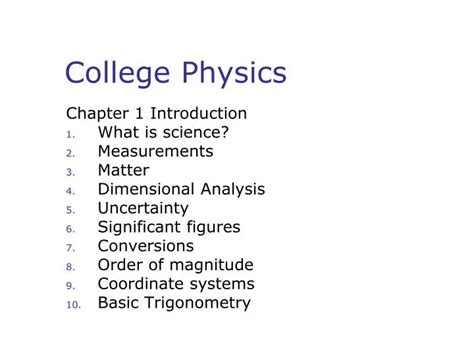 Ppt College Physics Powerpoint Presentation Free Download Id4925860