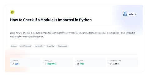 How To Check If A Module Is Imported In Python Labex