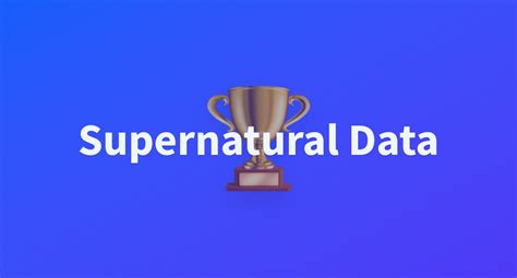 Kainoaxoxosupernaturaldata At Main