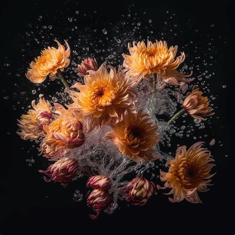 Premium Photo Chrysanthemum Flower Floral Exploding Explosion