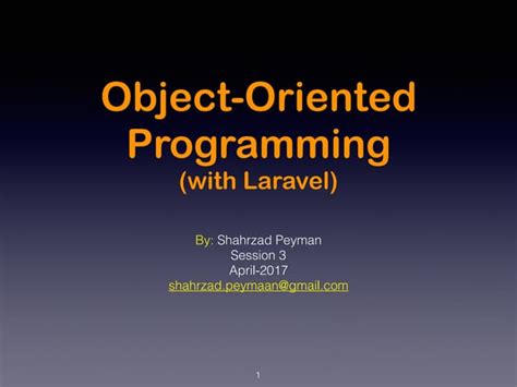 object oriented programming with laravel session 3 ppt