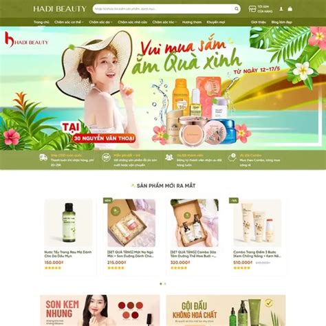 Source Code Mẫu Website Mỹ Phẩm 20 Chuẩn đẹp 2026 Themevip Source