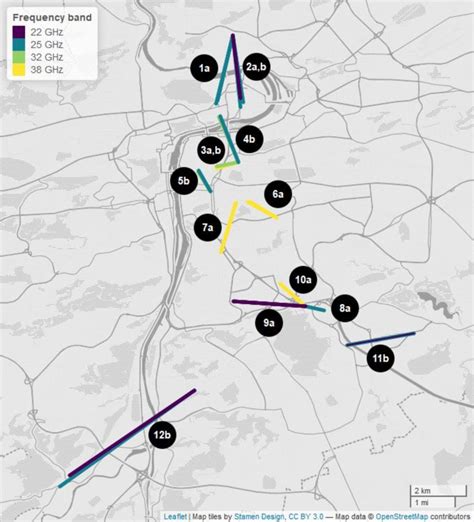 Map Of The 12 Sites Of Collocated Cmls In The Prague Cml Network Of The