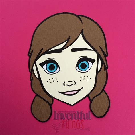 Princess Anna Face Invitation Frozen Invitation Frozen Party