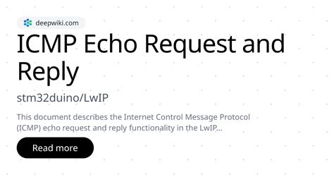 Icmp Echo Request And Reply Stm32duino Lwip Deepwiki