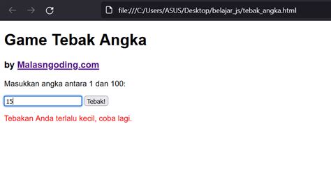 Membuat Game Tebak Angka Dengan JavaScript Malas Ngoding