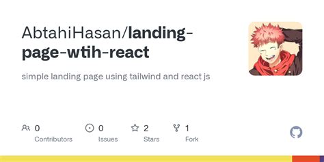 Github Abtahihasan Landing Page Wtih React Simple Landing Page Using Tailwind And React Js
