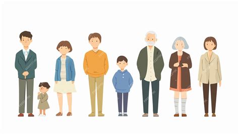 Exploring Different Generations And The Aging Process Through Isolated Portraits Premium Ai