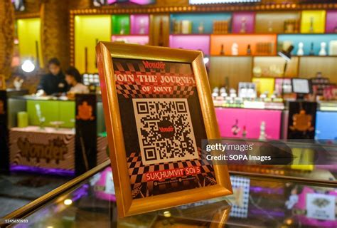 A Close Up View Of A Qr Code Weed Menu At The Wonderland Weed Outlet
