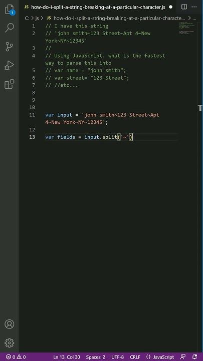 Javascript How Do I Split A String Breaking At A Particular