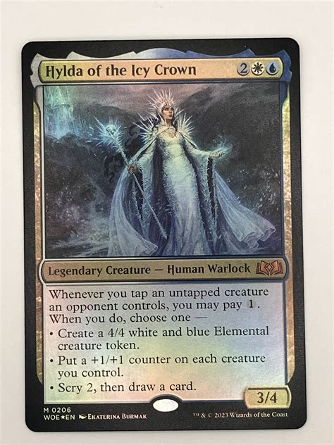 Mtg Hylda Of The Icy Crown Foil 206 Wilds Of Eldraine Magic Card