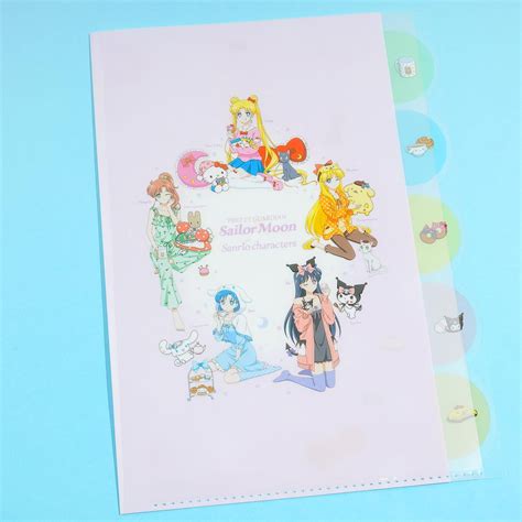 Sailor Moon X Sanrio Characters Sleepover A4 File Folder Blippo