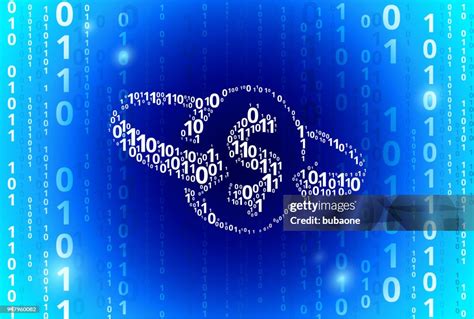 Dollar Sign And Circular Arrow Binary Code Blue Vector Pattern