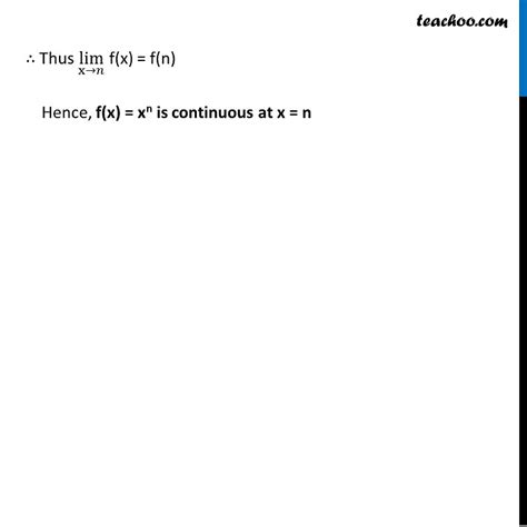 ex 5 1 4 prove that f x xn is continuous at x n ex 5 1