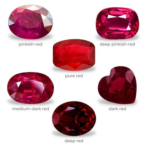 Different Ruby Colours Gemstones Crystals And Gemstones Minerals