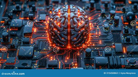 Brain On A Computer Motherboard Artificial Intelligence Modern Technologies Ai Stock