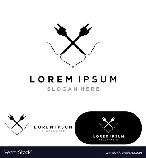 Cable Fiber Optick Logo Internet Royalty Free Vector Image