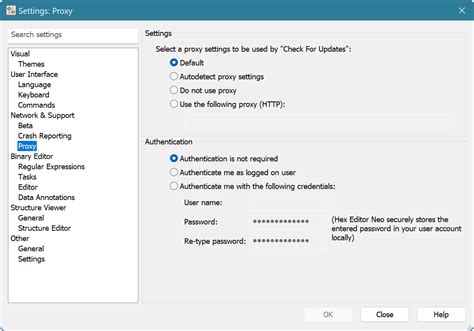 Hexeditorneo Network Proxy Settings