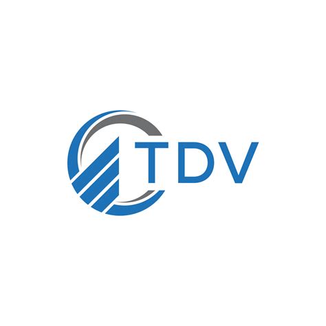 Tdv Flat Accounting Logo Design On White Background Tdv Creative
