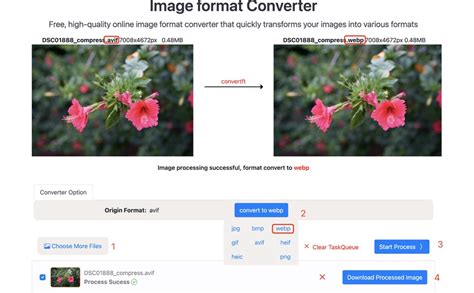 free image format converter achieving high quality avif to webp convert