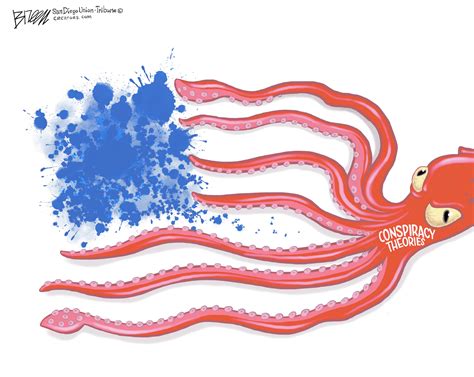 Editorial Cartoon U S Conspiracy Theories Octopus The Week