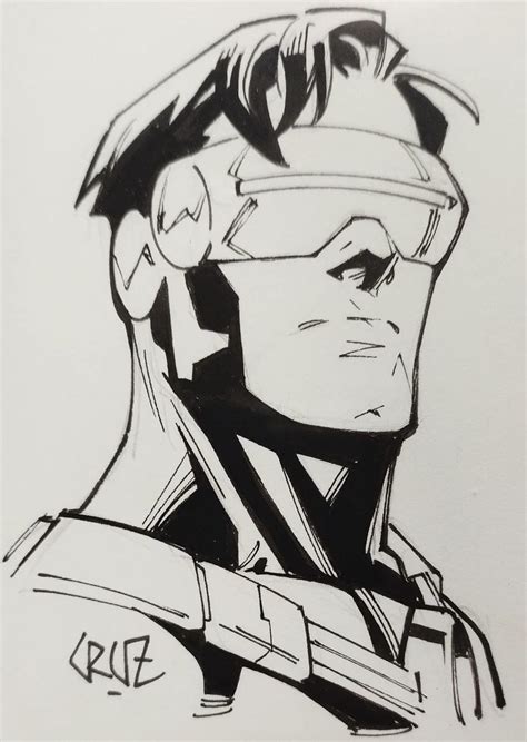Dan Mora Cyclops Wolverine Mask Sketch Cyclops From X Men Marvel