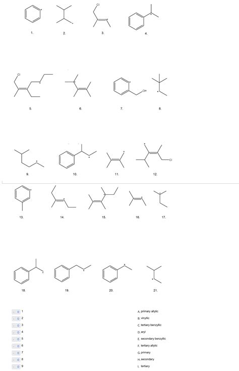 A ﻿primary Allylicb ﻿vinyllicc ﻿tertiary