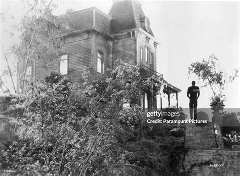 View Of Actor Anthony Perkins Standing Beside The Bates Motel In A News Photo Getty Images