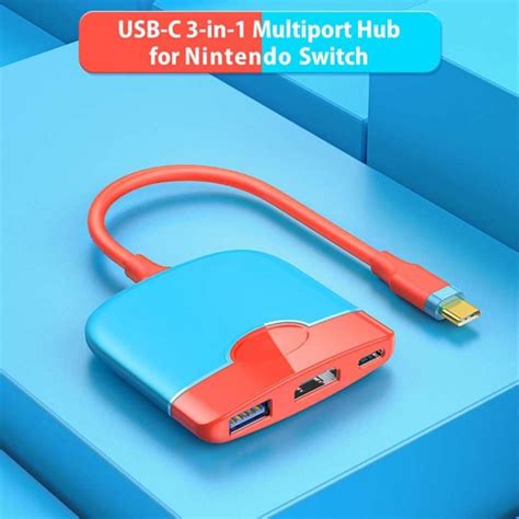 CSQ Docking Station Portable USB C Switch Dock TV Multiport Dock For Nintendo Switch Type C To