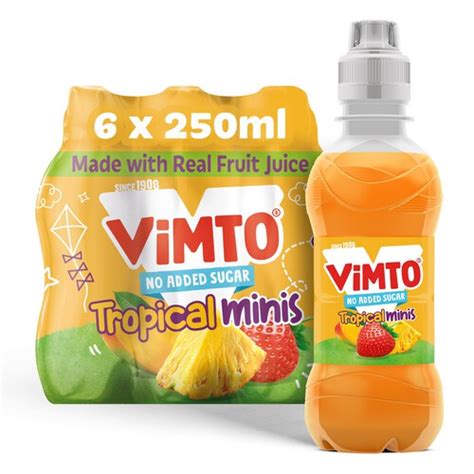 Vimto Tropical Minis No Added Sugar 6 X 250ml Morrisons Online