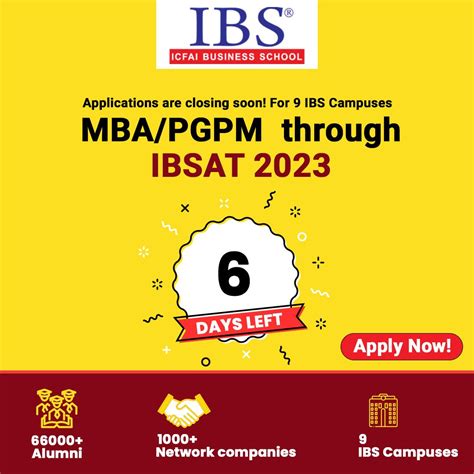 ⏰ Only 6 Days Left 🚀 Secure Your Future With Ibsat 2023 Join Ibs For