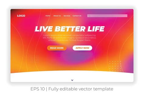 Minimal vibrant gradient background for website designs, Digital website landing page design ...