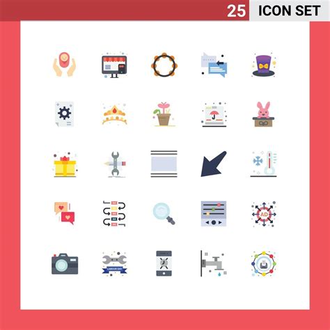 Set Of 25 Modern Ui Icons Symbols Signs For Arrow Messages Marketing