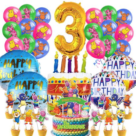 The Backyardigans Party Supplies 3rd Decor Kit Balloons Birthday Cake