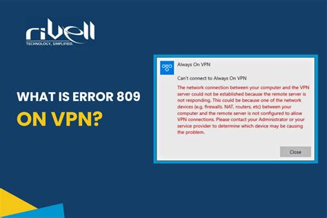 What Is Error 809 On Vpn Rivell Technology Simplified