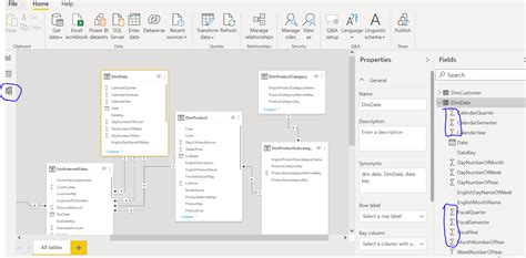 Solved About Columns In Dimdate In Data Model View Of Pow