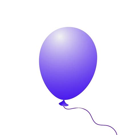 Premium Vector Violet Color Balloon On White Background