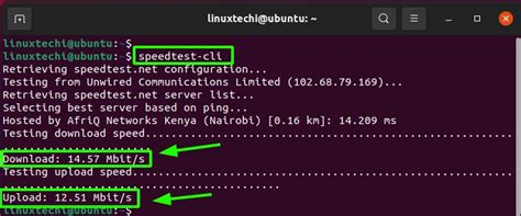 How To Test Internet Speed From Terminal In Ubuntu Linux