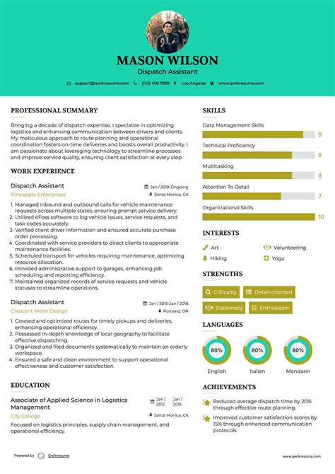 10 Dispatch Assistant Resume Samples And Templates For 2026