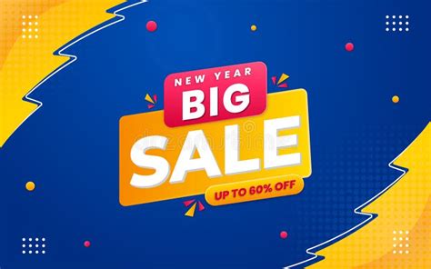 New Year Big Sale Poster Sale Banner Design Template With 3d Editable