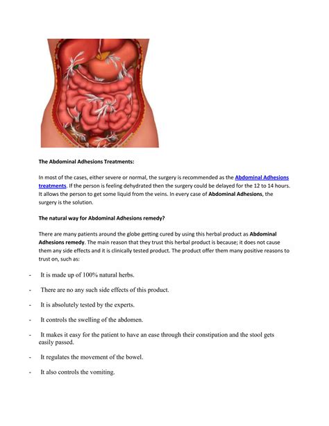 Abdominal Adhesions Treatment Symptoms Causes Remedy Docx