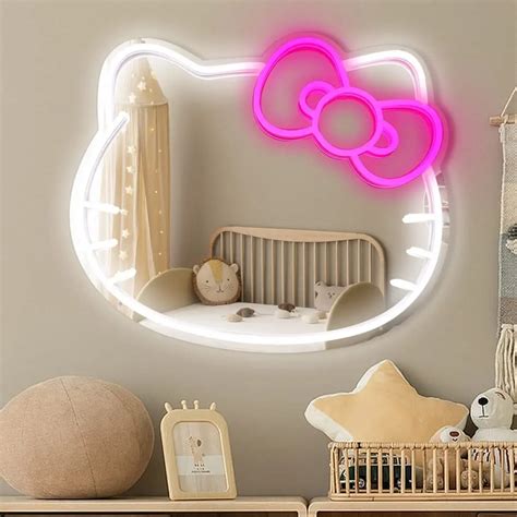 Custom Modern Simple Large Big Decorative Hello Kitty Led Irregular
