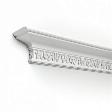Realistic 3d Illustration Of White Ceiling Cornice Architectural