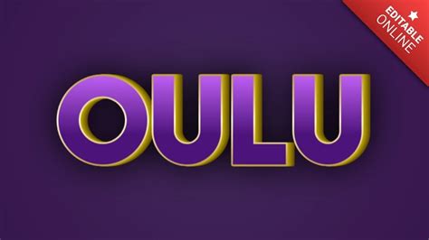 Oulu Text Effect Generator