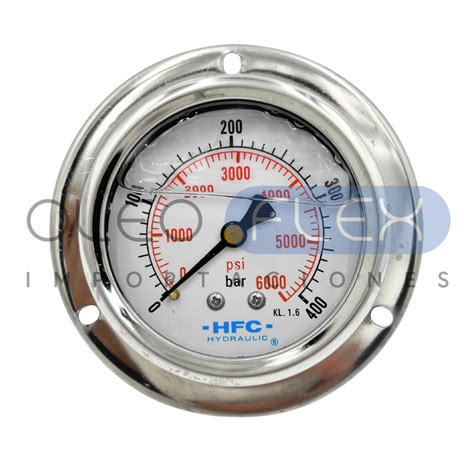 Manometro C Glic Inox Br Diam 63mm 2 5 Conexion 1 4 Npt Posterior