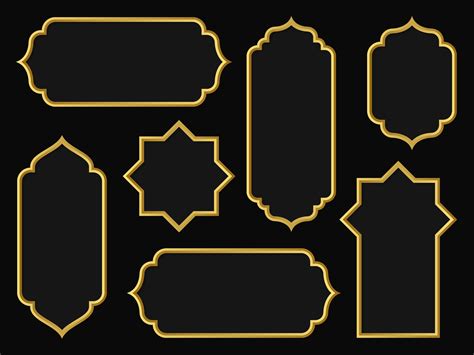 Set Of Islamic Golden Frame Vector Design 40533700 Vector Art At Vecteezy